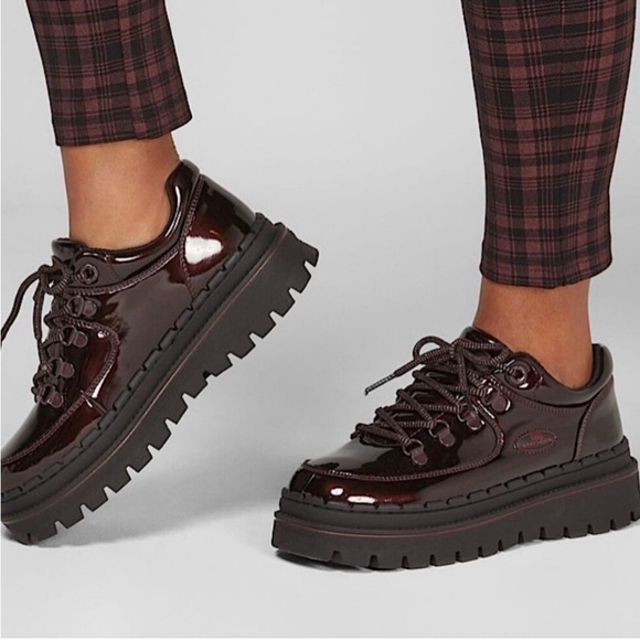 Skechers | Shoes | Skechers Jammers Cool Block Burgundy Patent Laceup ...